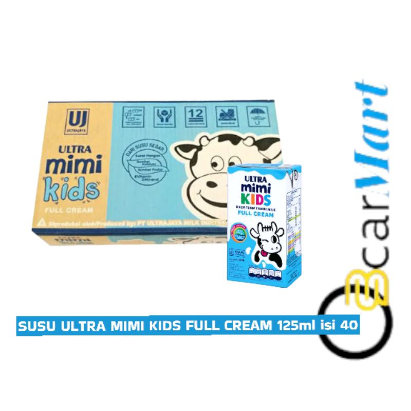 Jual Susu ULTRA MIMI KIDS 125ml FULL CREAM 1 Dus isi 40 OSCARMART | Shopee Indonesia