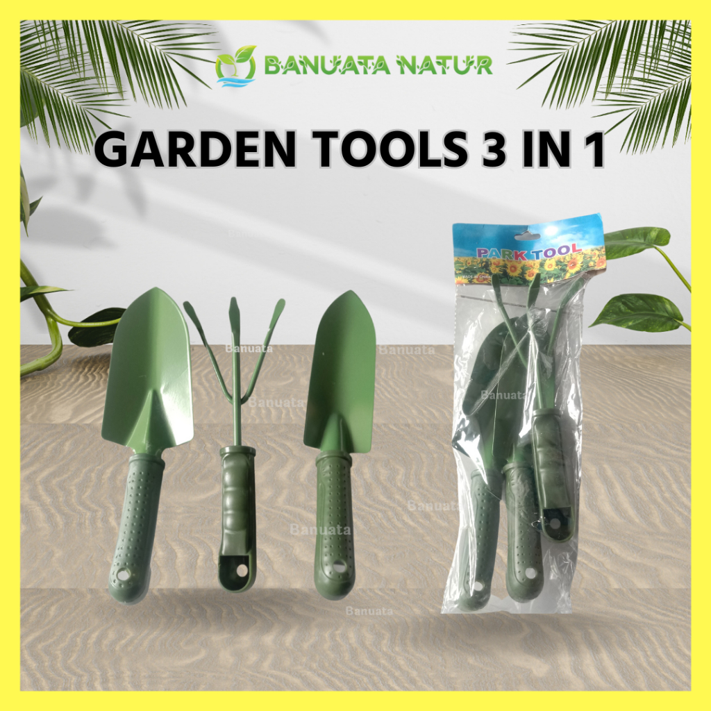 Jual Alat Berkebun Garden Tools 3 In 1 Sekop Garpu Garukan Tanaman ...