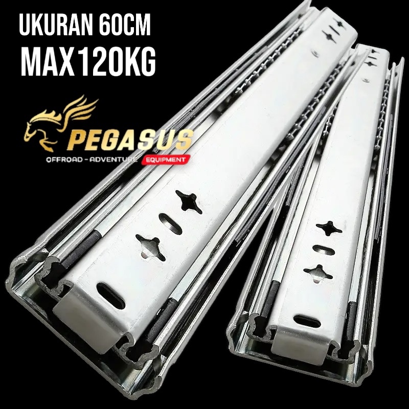 Jual Heavy Duty Drawer Slide With Lock Rel Laci max 120 kg 60cm ...
