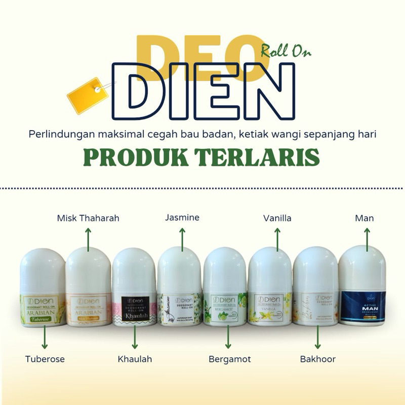 Jual [DIEN PERFUME] DEODORANT DIEN BEST SELLER (With Extra Whitening) | Shopee Indonesia