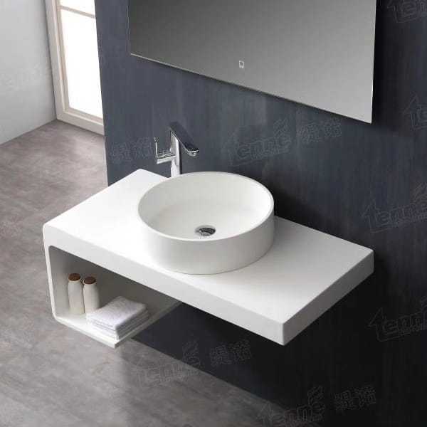Jual WASTAFEL MEJA BULAT WHITE GOLD JAYCO / WASHTAFEL PUTIH LIST EMAS ...