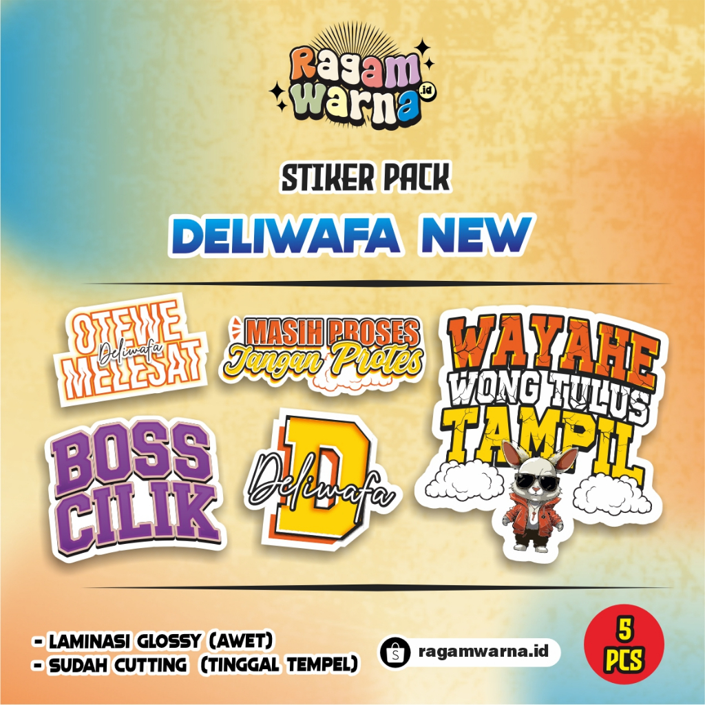 Jual STIKER CUTTING DELIFAWA NEW (5 pcs) BOSS CILIK,WAYAHE WONG TULUS ...