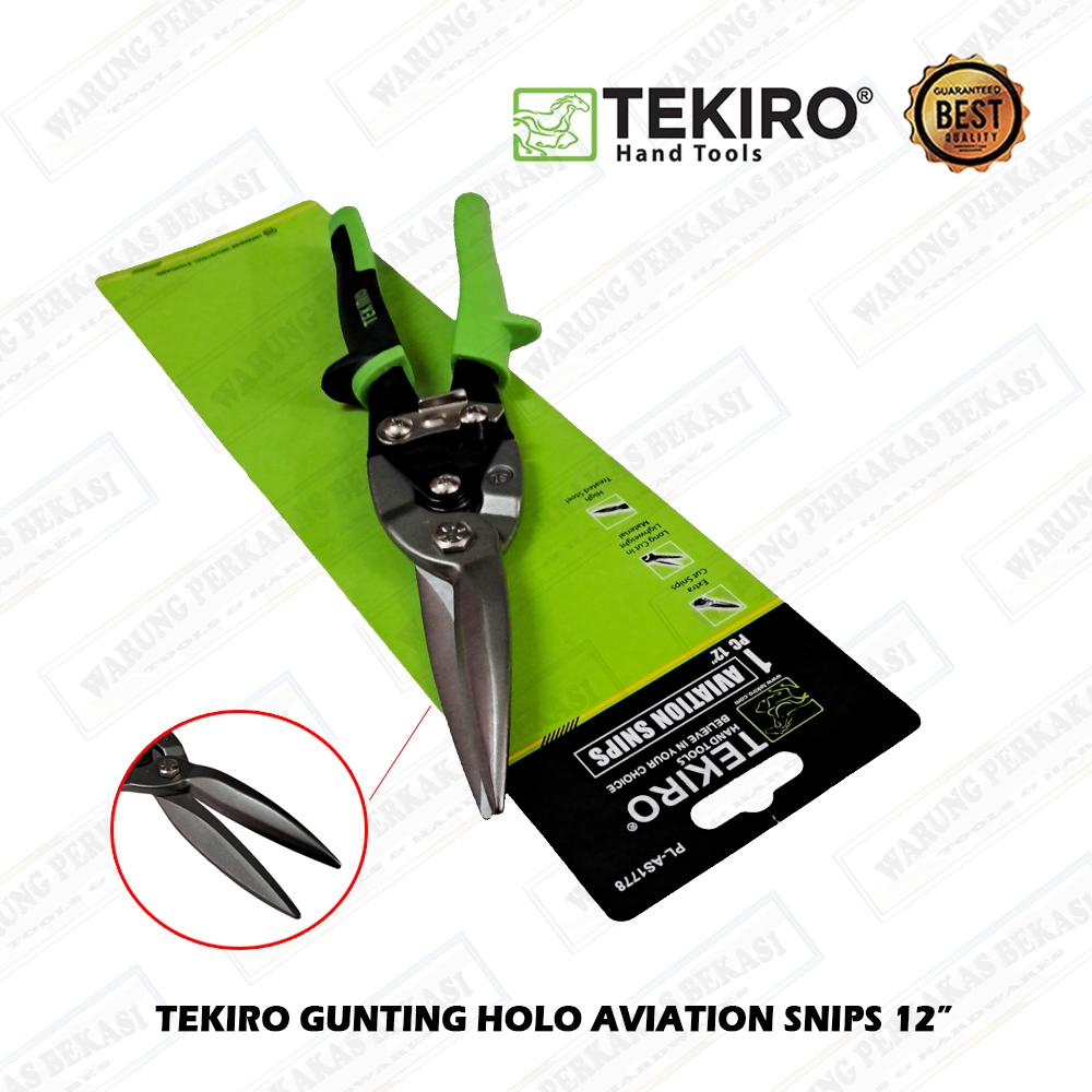 Jual TEKIRO 10" 12" Perkakas Gunting Besi Seng flat Aviation Snips Mata ...