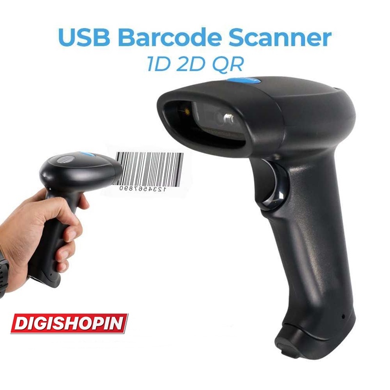 Jual USB Barcode Scanner 2D QR 1D Alat Scan Barcode Scan Bar Code Type ...