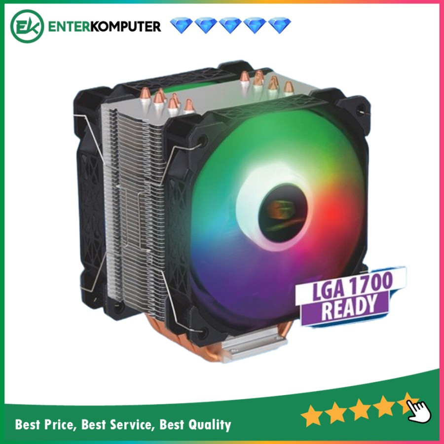 Jual CUBE GAMING BREEZE DUAL CPU Cooler - Dual Fan 12CM ARGB - 6 Heat Pipes (AM5 Ready) | Shopee ...