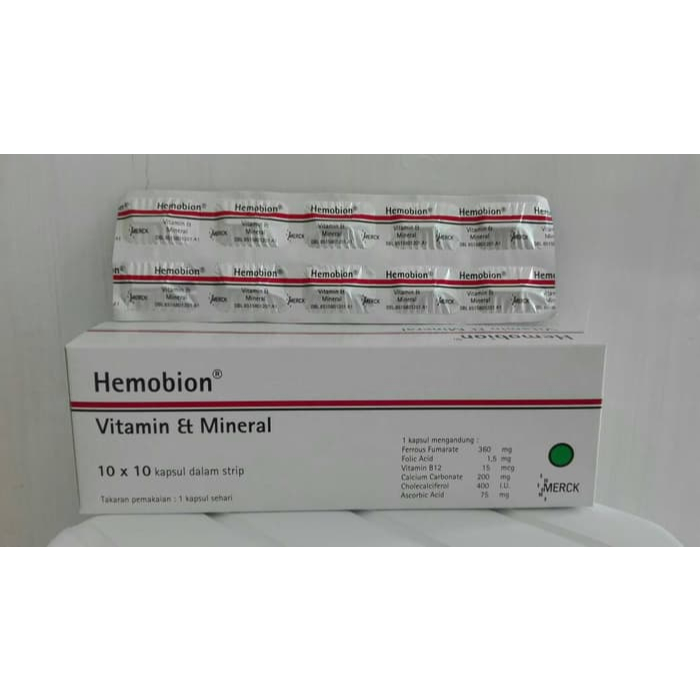 Jual HEMOBION TABLET ISI 10 TABLET (VITAMIN PENAMBAH DARAH) | Shopee ...
