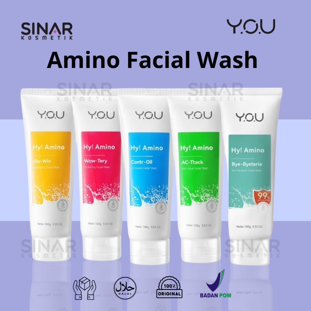 Jual Y.O.U YOU Hy! Amino Hy! Amino+ Facial Wash 100ml | Acne / Hydrate ...
