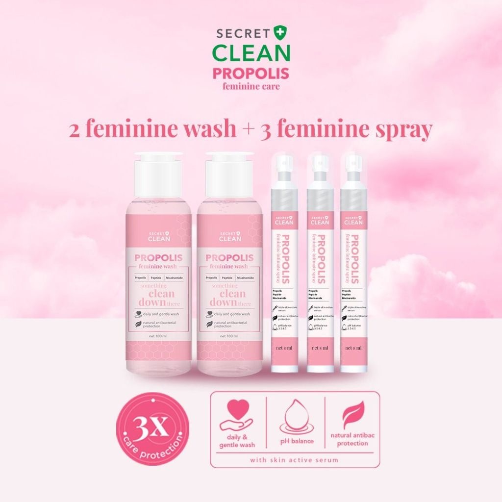 Jual [BUNDLING] SECRET CLEAN Propolis Feminine Wash 2 Pcs + Intimate ...
