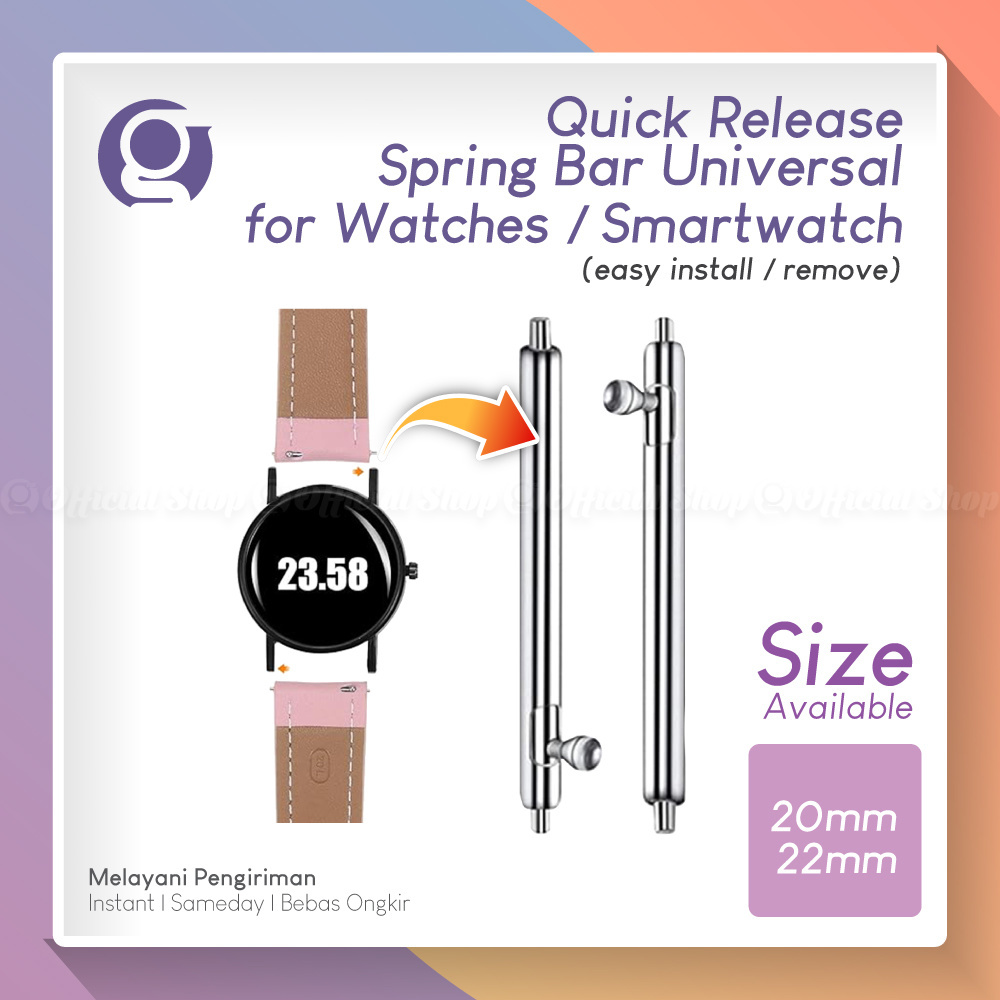 Jual Quick Release 20MM 22MM (isi 2 pcs) Spring Bar Pin Stainless Tali ...
