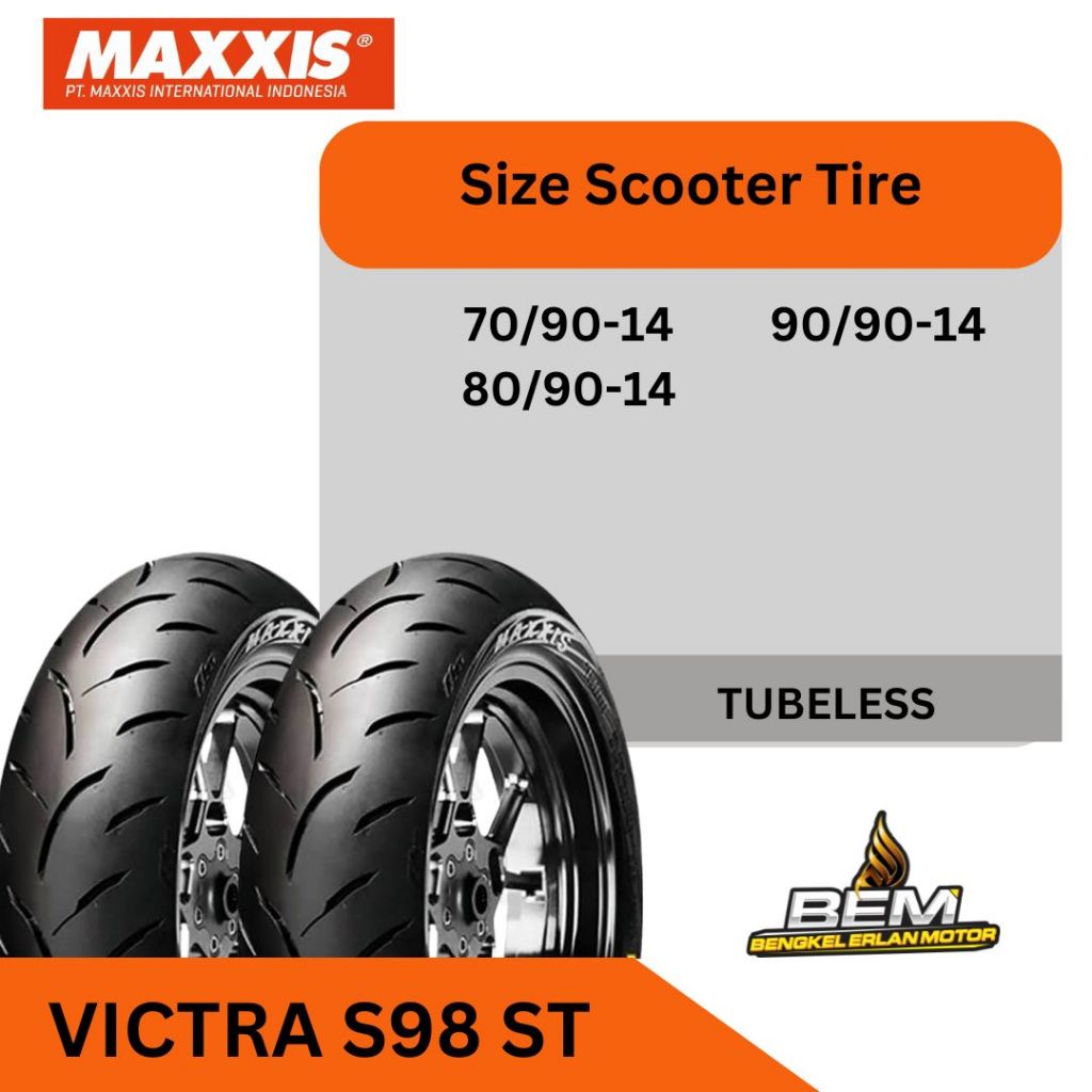 Jual Ban Maxxis Victra 70/90-14 80/90-14 90/90-14 S98T PRODUKSI TERBARU ...