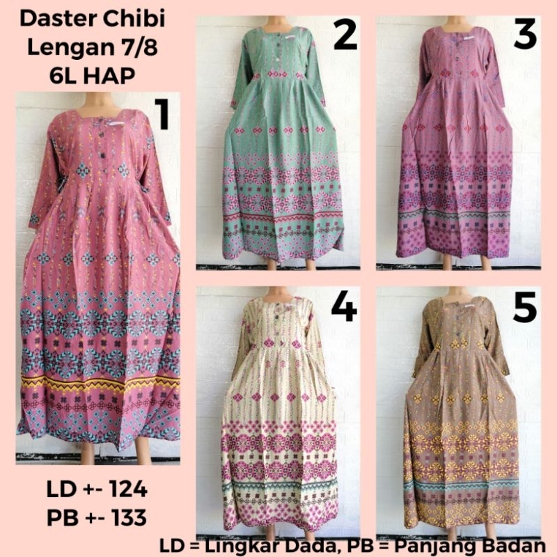 Jual DASTER CHIBI LENGAN 7/8 JUMBO 6L HAP BUSUI FRIENDLY BU TEJO TAMBU ...