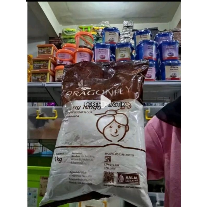 Jual tepung terigu dragon fly kemasan 1 kg | Shopee Indonesia