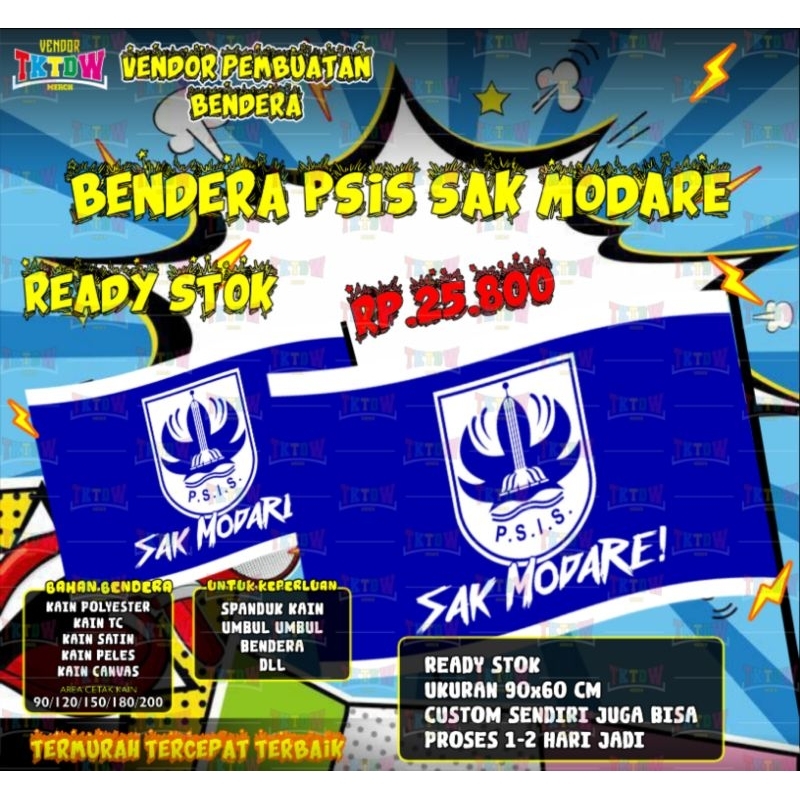 Jual BENDERA PSIS SEMARANG READY STOK DAN CUSTOM ( SAK MODARE ...
