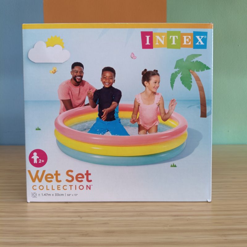 Jual INTEX Wet Set Collection Rainbow Pool | Kolam Renang Anak | Shopee ...