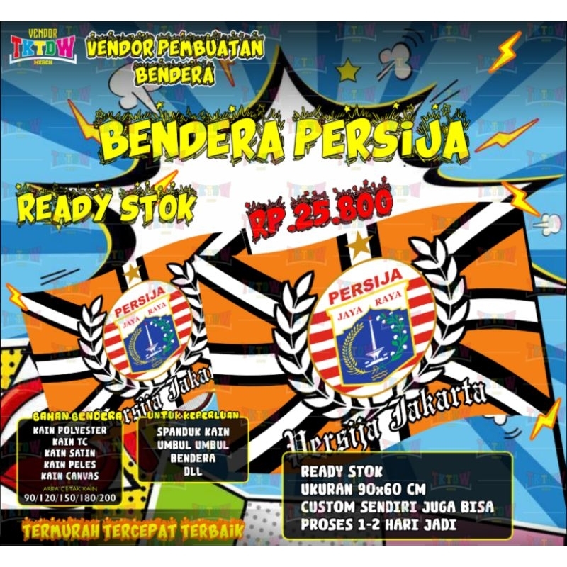 Jual BENDERA PERSIJA READY STOK DAN CUSTOM | Shopee Indonesia