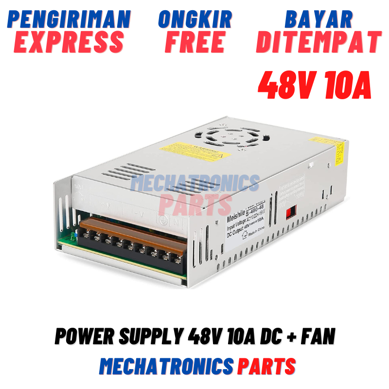Jual Power Supply 48V 10A 48 Volt 10 Ampere Fan PSU Switching High Quality | Shopee Indonesia