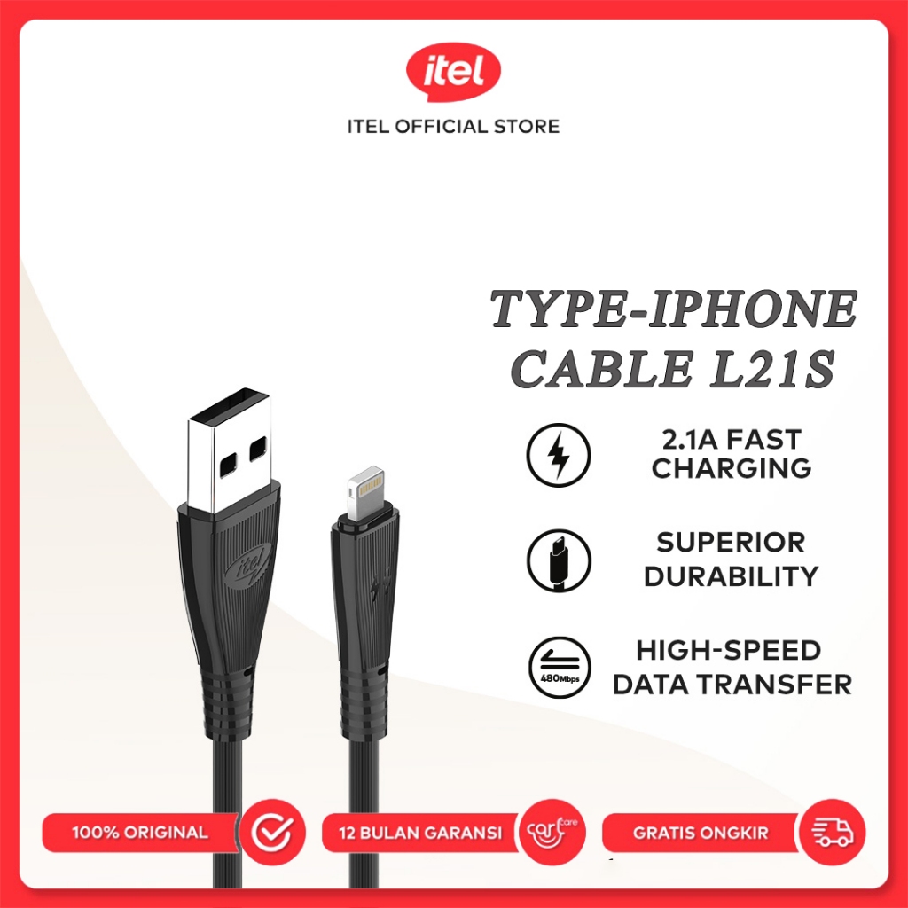 Jual Itel ICD-L21s Cable For Iphone Kabel Casan Kepanjangan 1M Fast ...