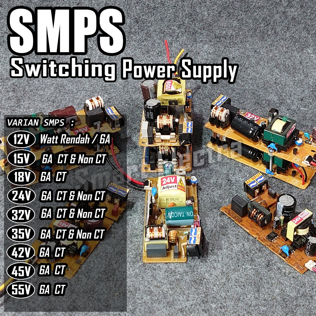 Jual SMPS power Supply 12V, 15V, 24V, 32V, 35V, 42V, 45V, dan 55V 6A CT ...