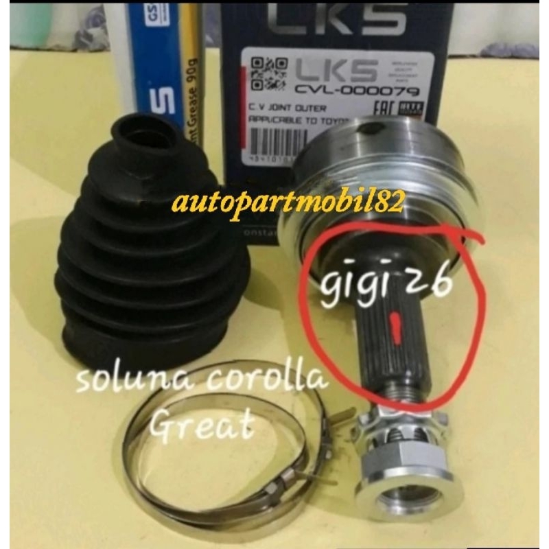 Jual CV Joint Luar As Roda Depan Luar Toyota Soluna Corolla Great | Shopee Indonesia