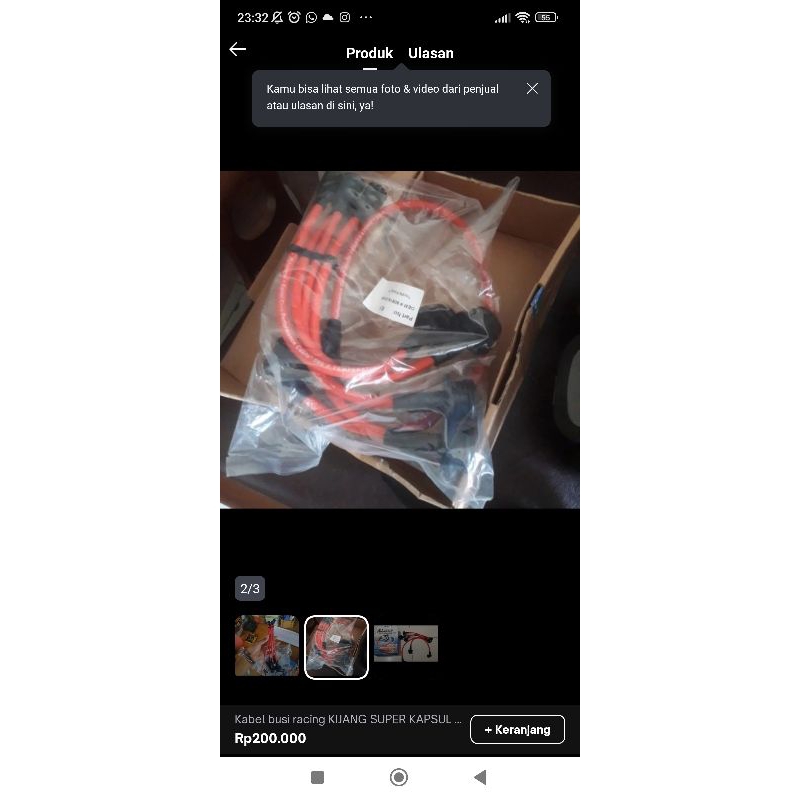 Jual KABEL BUSI RACING KIJANG SUPER KAPSUL 5K 7K KARBURATOR ADVANCE 8MM ...