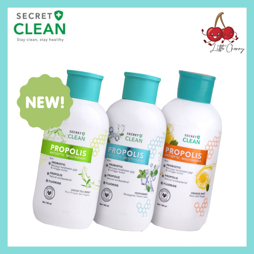 Jual Secret Clean Propolis Antiseptic Mouthwash 150 ml | Shopee Indonesia