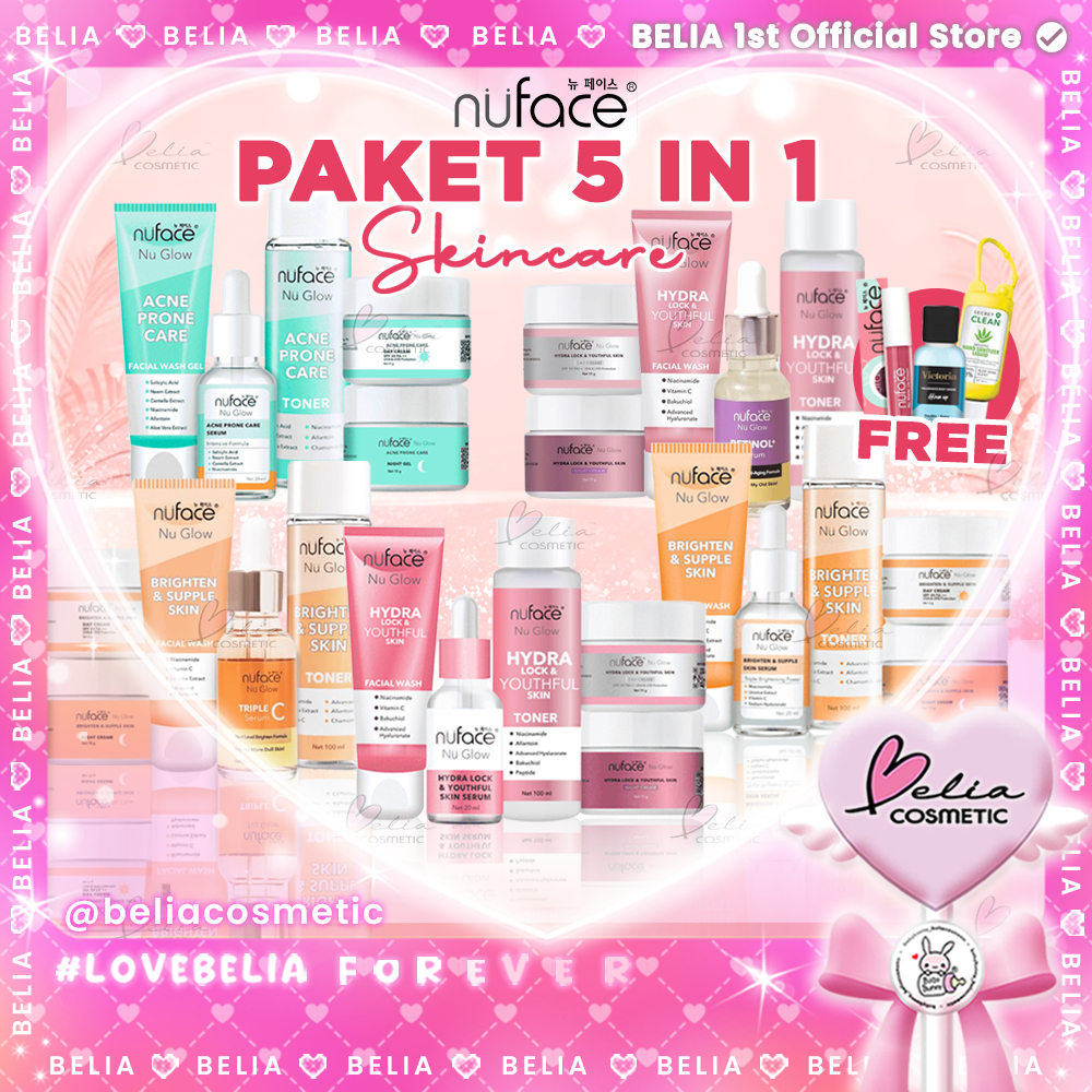 Jual BELIA NUFACE 5in1 Paket Perawatan Mencerahkan Wajah | Skincare ...