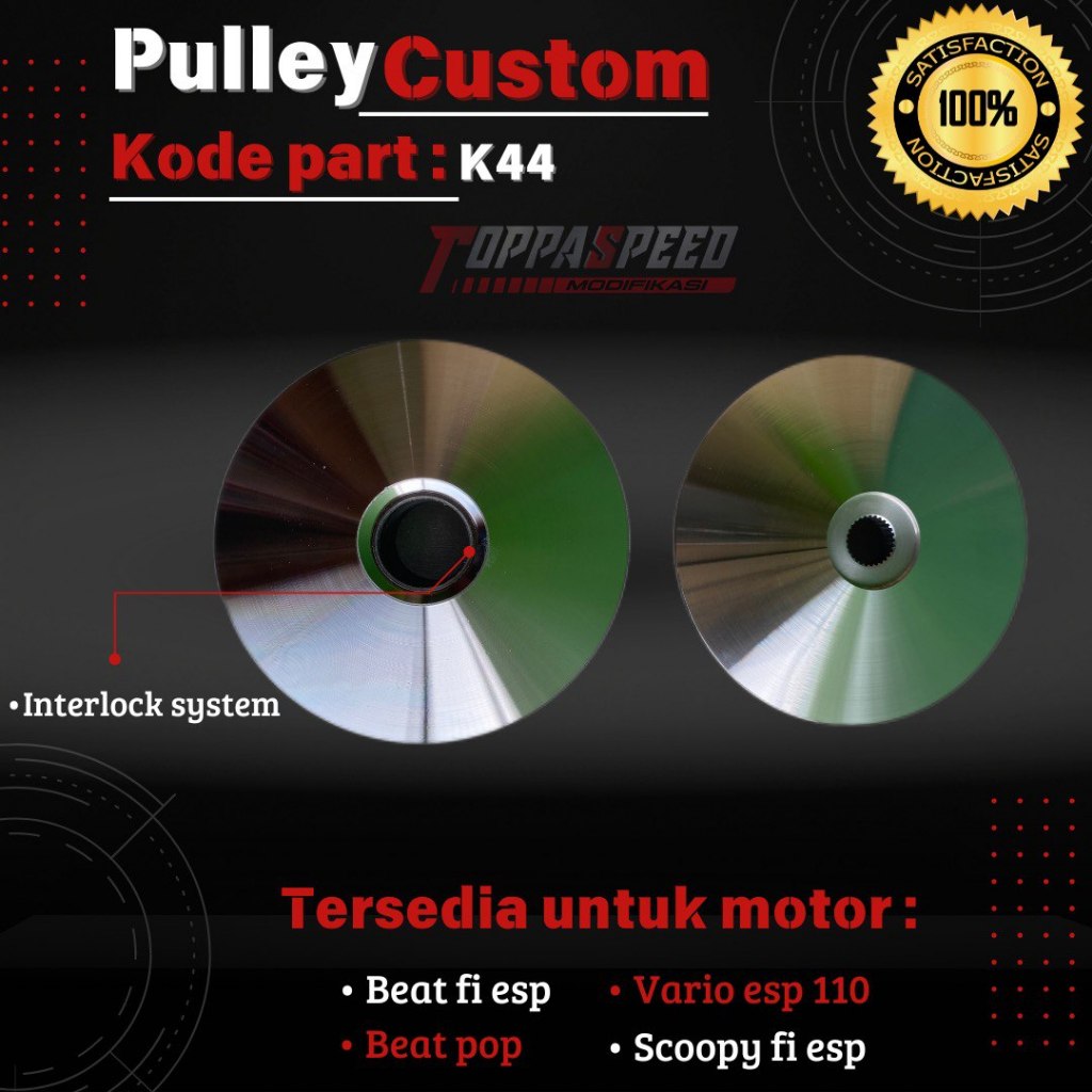 Jual PULLEY 1 SET CUSTOM ORIGINAL PULI KODE (K44) Beat ESP/Scoopy Esp ...
