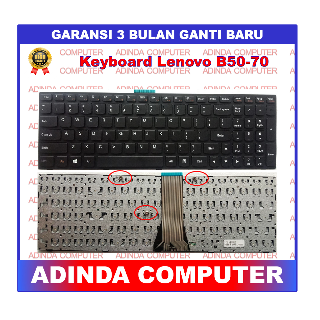 Jual Keyboard Lenovo Ideapad B50-70 Flex 2-15 Flex 2-15D B50-10 B50-40 B50-50 | Shopee Indonesia