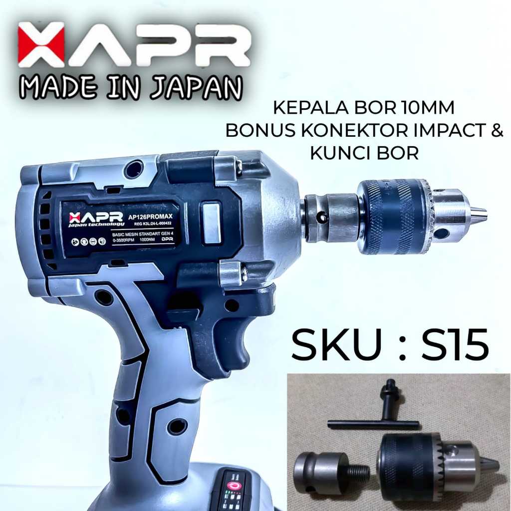 Jual APR Kepala bor 10mm bonus konektor impact wrench adapter impek ke ...