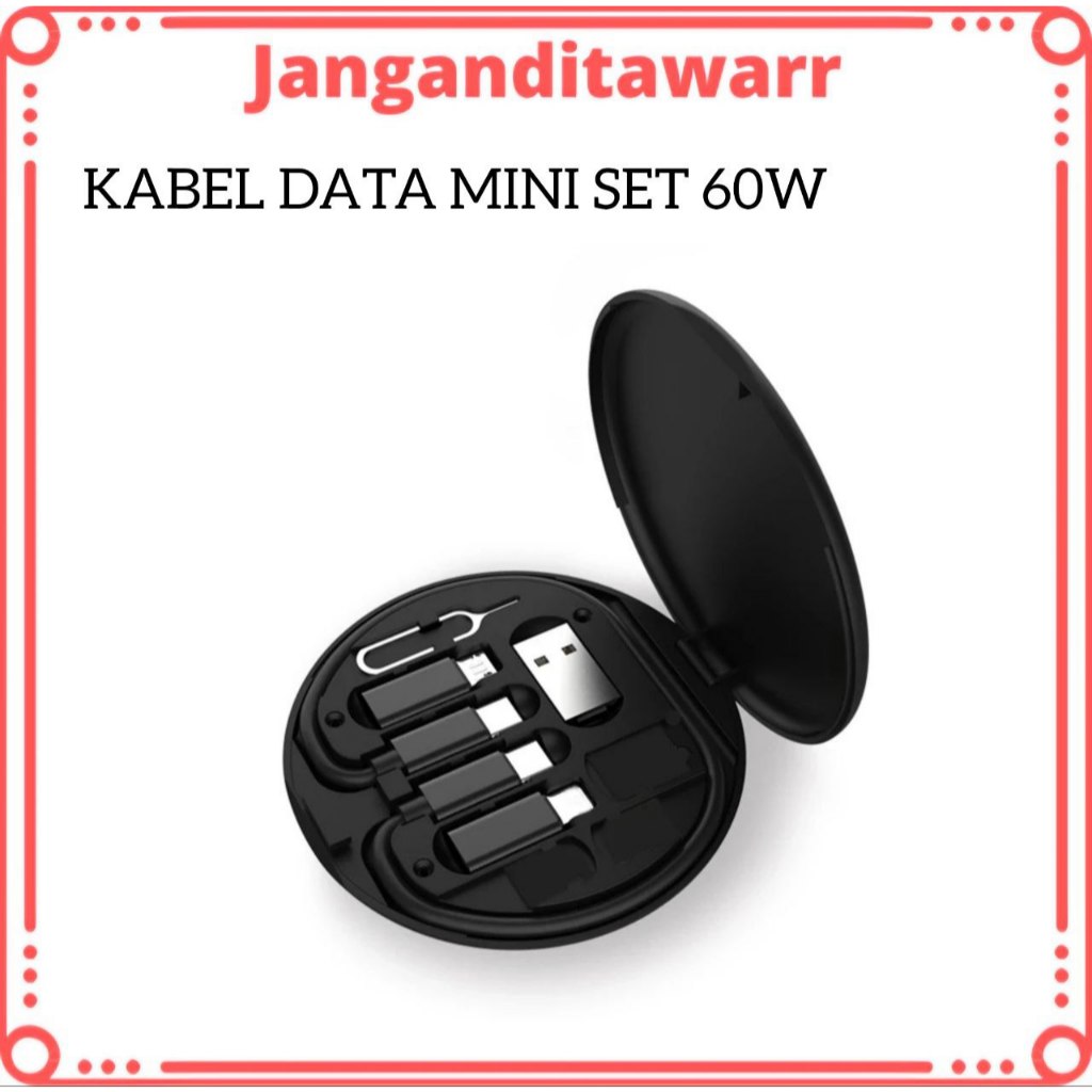 Jual Kabel Data Box 1 Set 60W Super Fast Charging Kabel Data Portable ...