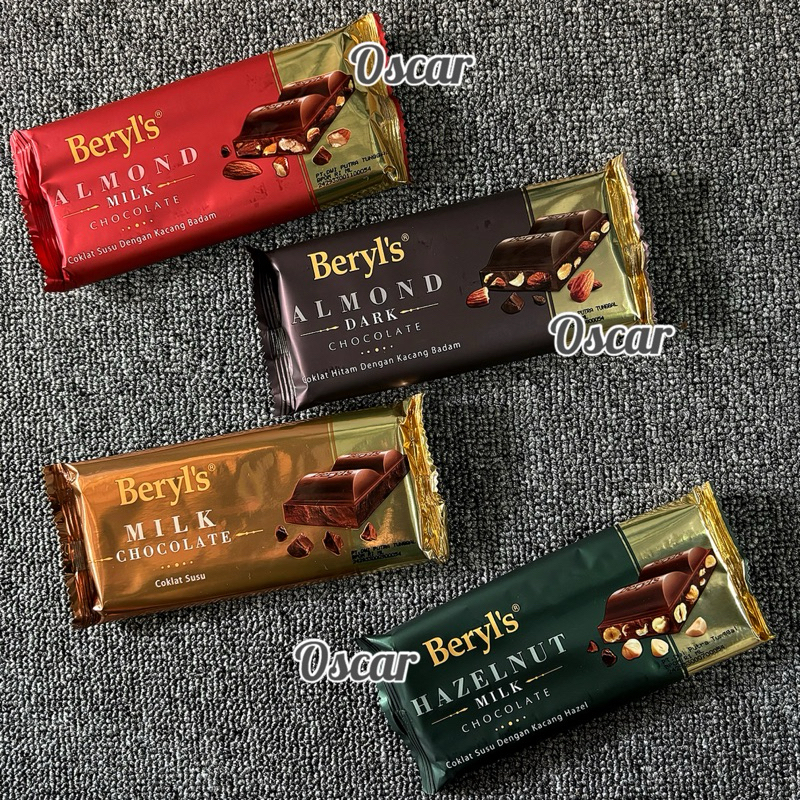 Jual Beryls Bar Chocolate 90g Almond milk, Almond dark, Premium Cokelat coklat import Malaysia ...