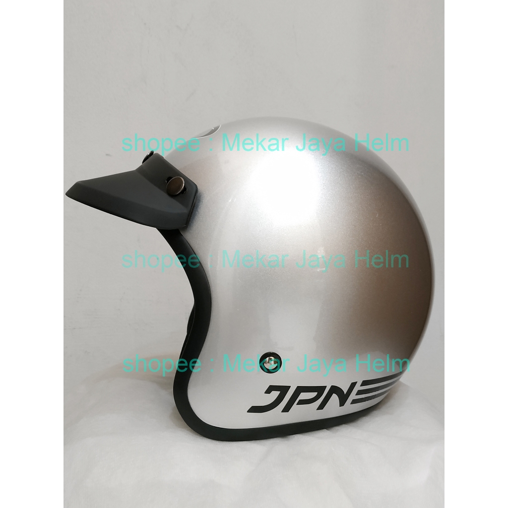 Jual Helm Bogo JPN -ARC- SILVER METALIK retro klasik helm jpn | Shopee ...