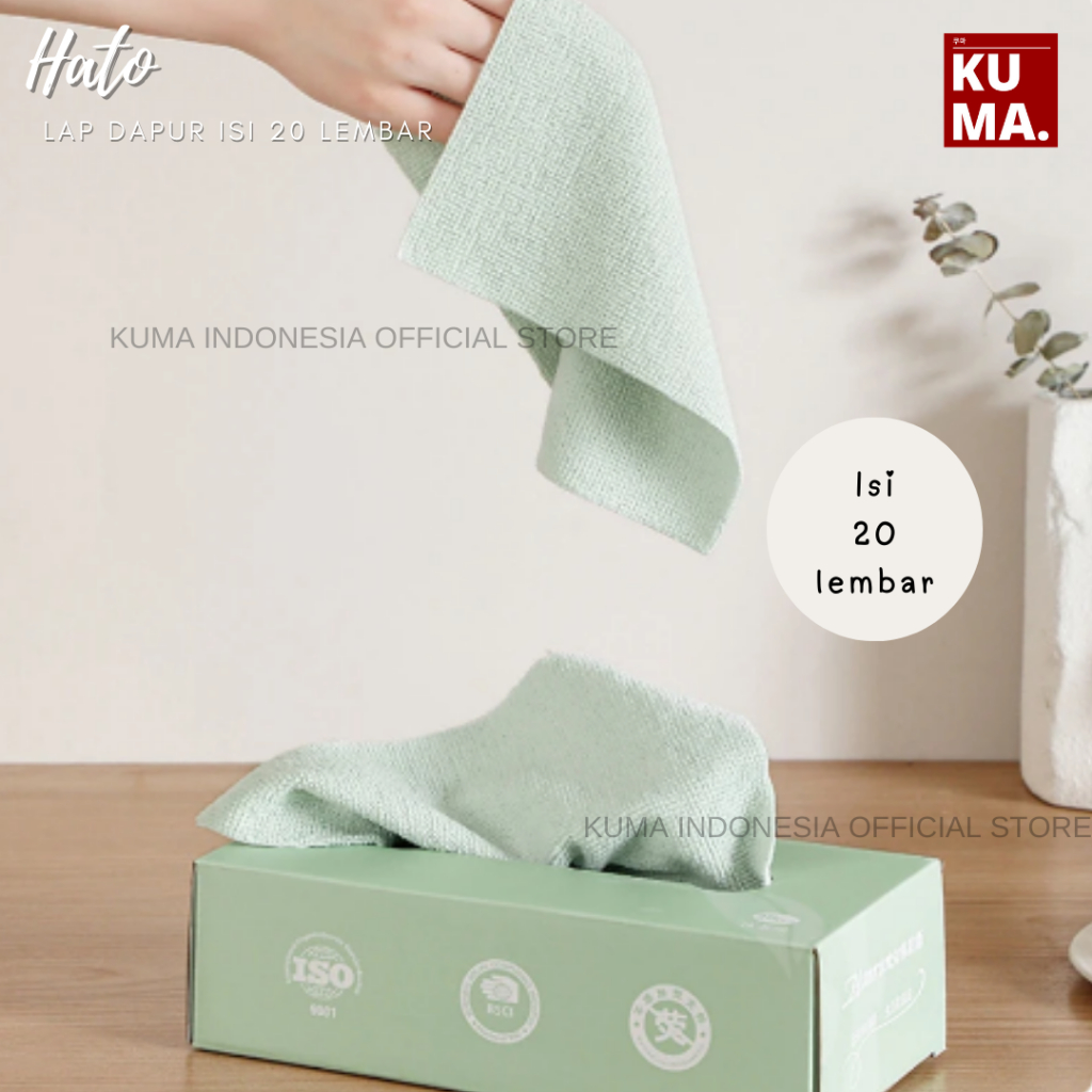 Jual KUMA Hato Tissue Lap Dapur Serbaguna Box Isi 20 Lembar Tisu Kain ...