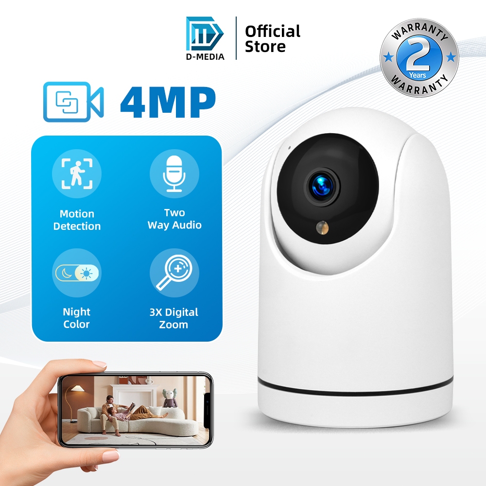 Jual Digimedia H042 CCTV Camera Indoor 4MP HD 360° PTZ WiFi CCTV Two Way Voice Color Night ...