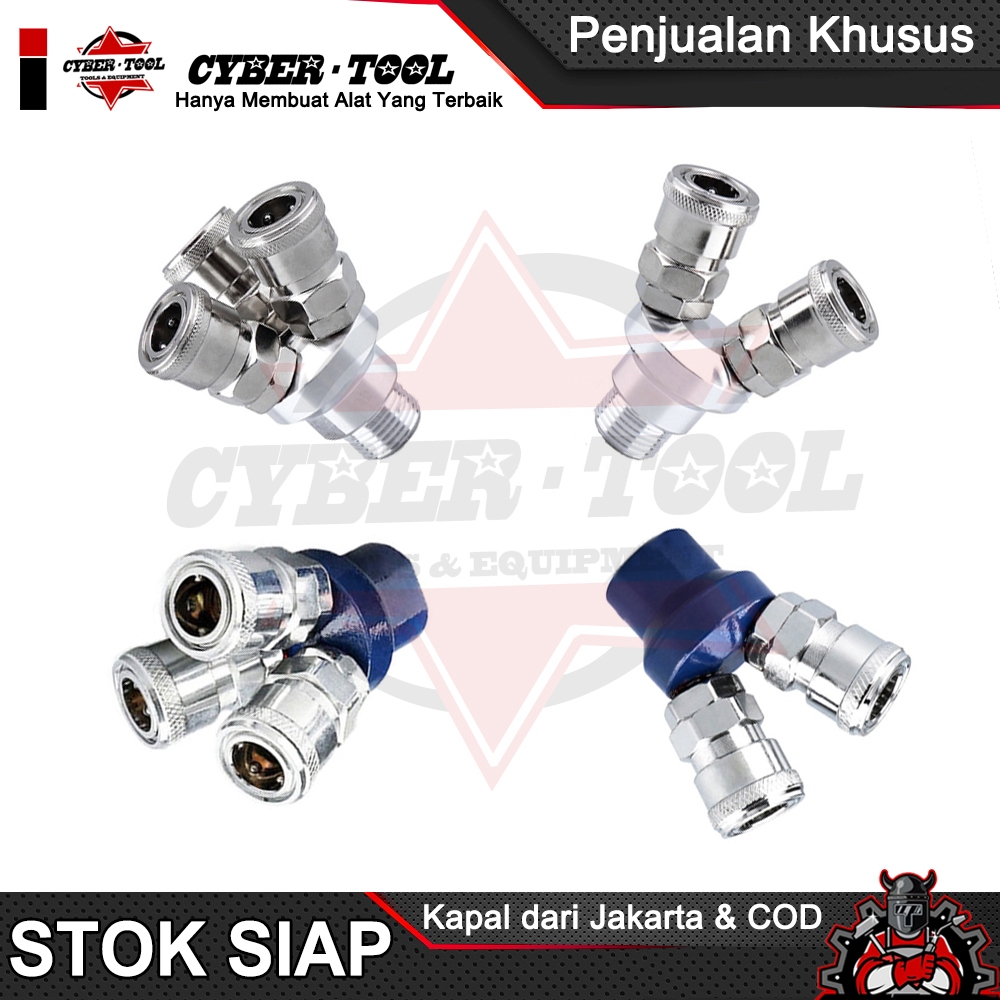 Jual Nepel Coupler Cabang Quick coupler cabang 2 CABANG 3 coupler kompresor 2 lobang 3 LOBANG ...