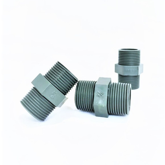 Jual Double Nepel Drat Luar PVC / Double Drat PVC 3/4" GREST | Shopee Indonesia