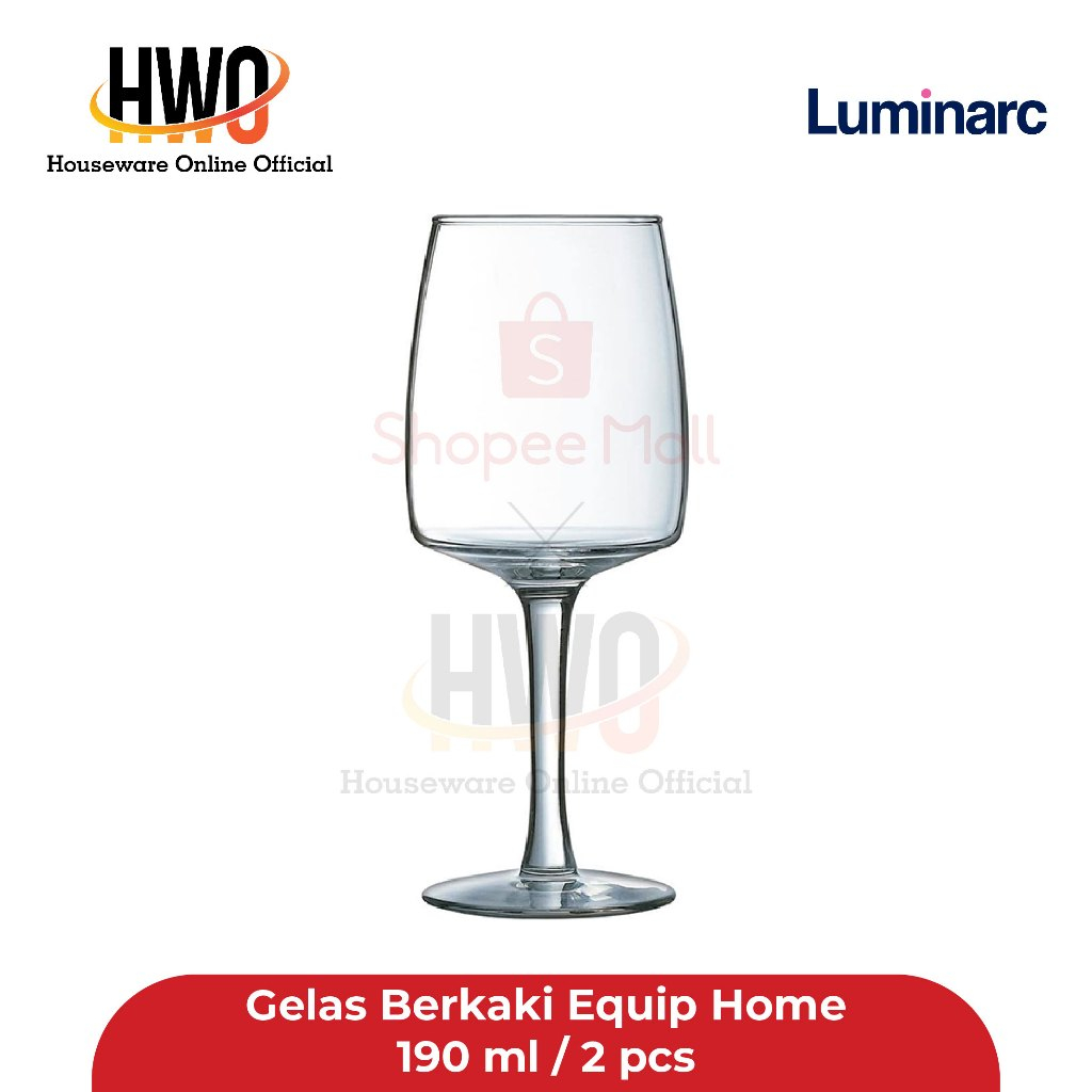 Jual Luminarc Gelas Berkaki Equip Home 190 Ml / 2 pcs | Shopee Indonesia