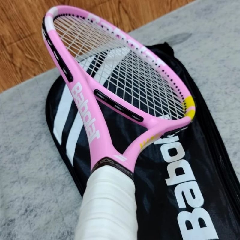 Jual Raket Tenis Babolat Pink Buat Pemula Siap Smash Ada Tas - Free ...