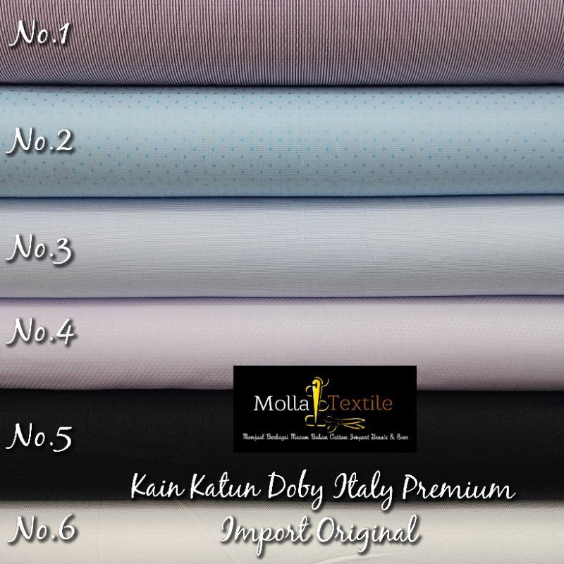 Jual Kain Katun Doby Italy Premium Import Original Bahan Kemeja/Koko ...