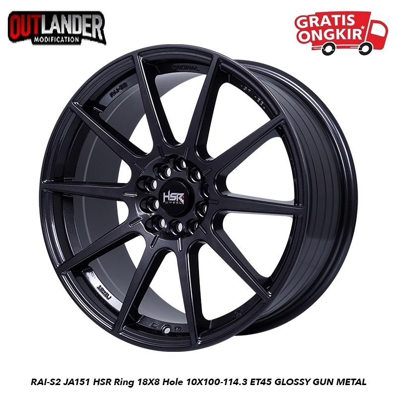 Jual Velg Racing Hsr Rai-s2 R18 Untuk Vw Beetle Altis Wish New Veloz ...