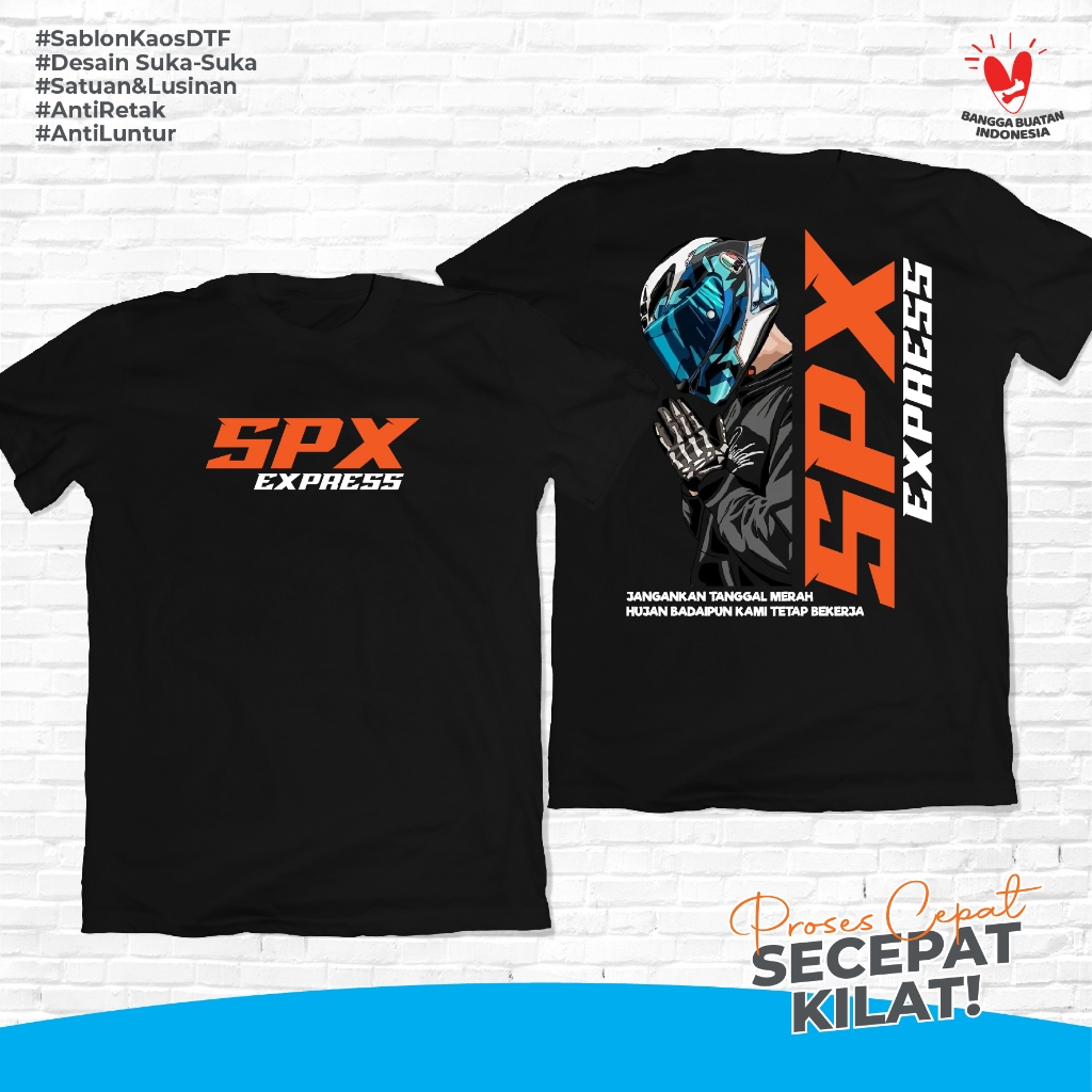 Jual Kaos Pria Keren SPX XPRESS pendek Combed Premium lebih tebal halus ...