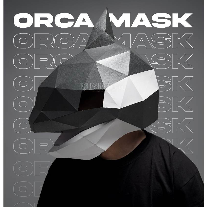 Jual Topeng Orca Paus Mask 3D Properti Foto Ulang Tahun Birthday Unik ...