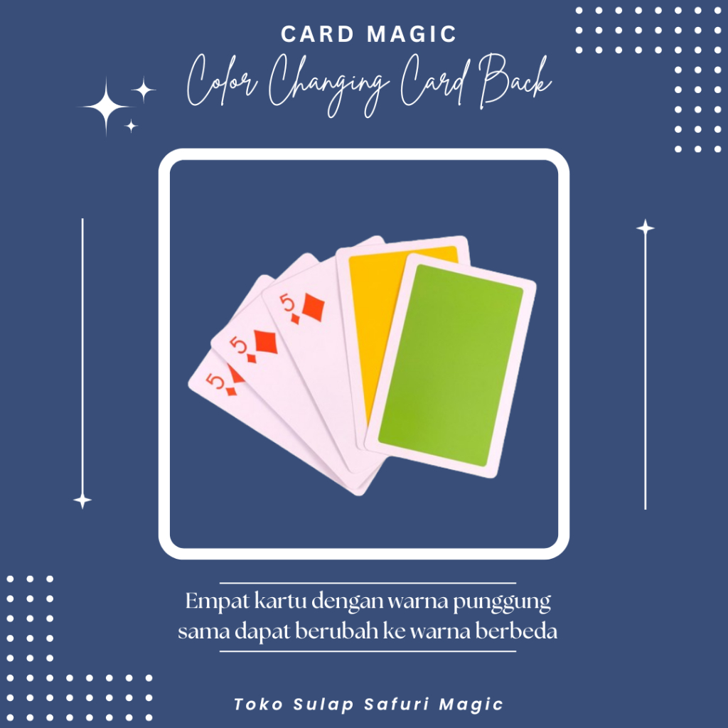 Jual Alat Sulap Color Changing Card Back - Sulap Kartu Berubah Warna ...