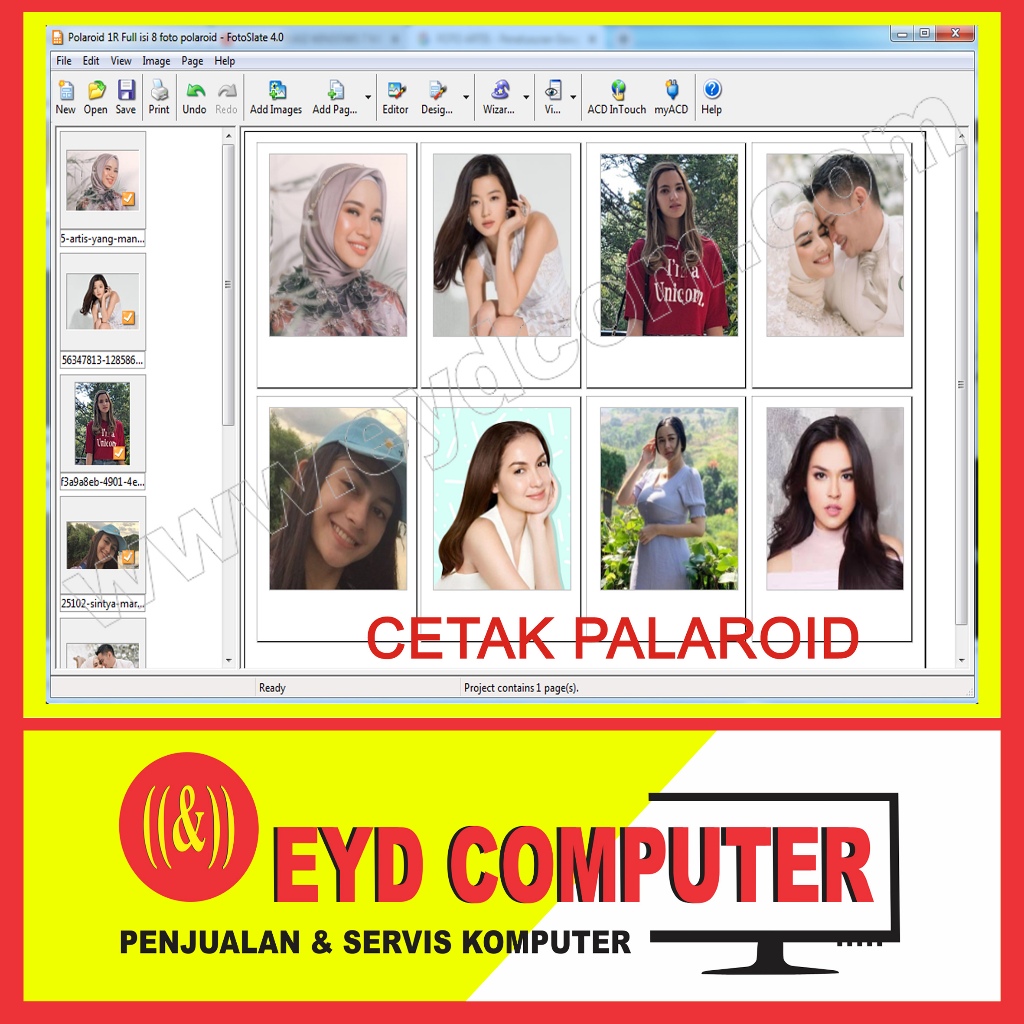 Jual APLIKASI TEMPLATE CETAK FOTO INSTANT ADA POLAROID PAS PHOTO ...