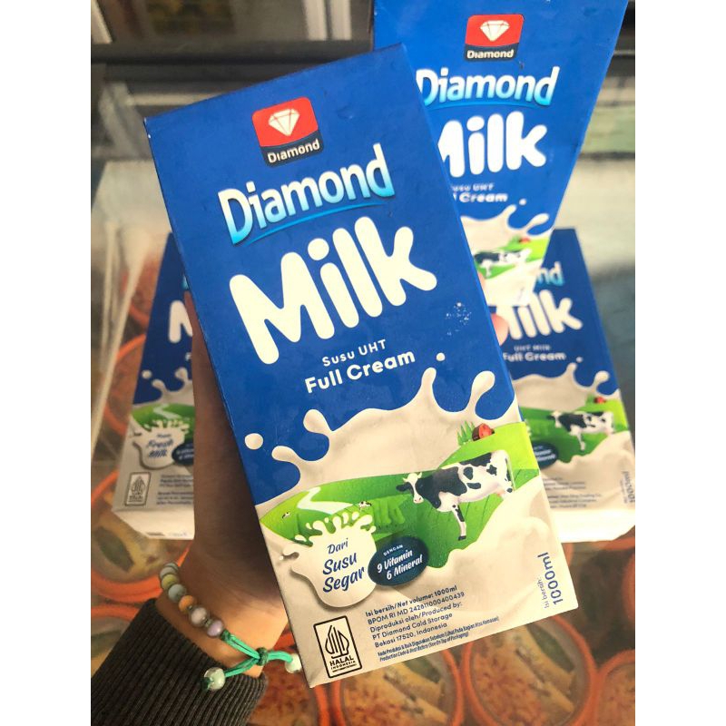 Jual Diamond Milk UHT Full Cream Berat 1 Liter | Shopee Indonesia