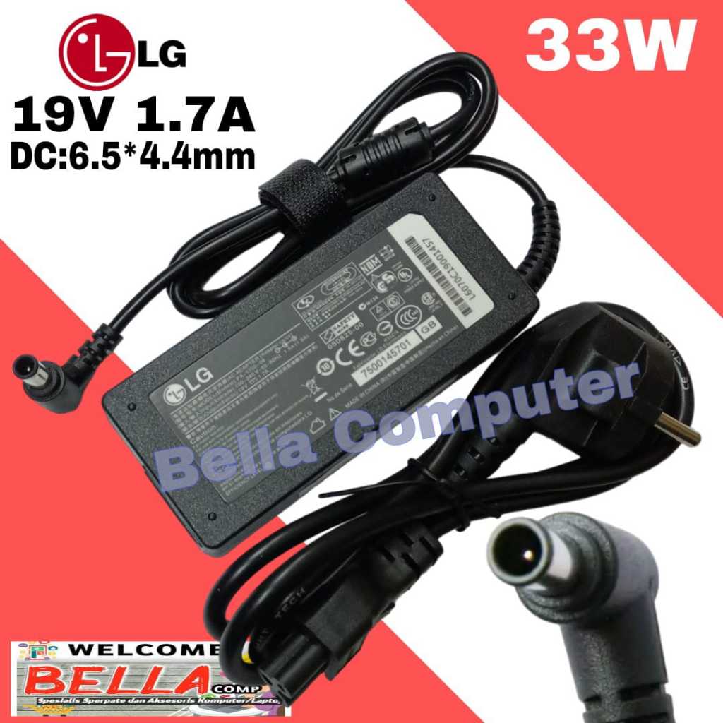 Jual Adaptor LED LG Monitor/charger TV LG 19V 1.7A 65W bonus kabel ...