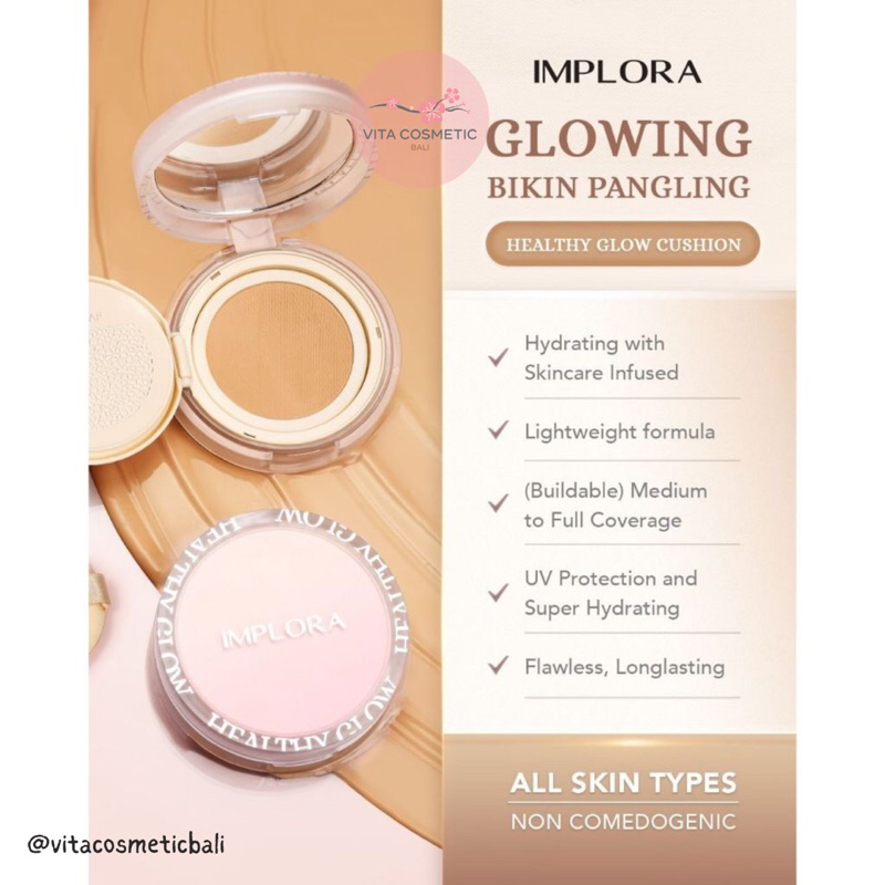 Jual Implora Healthy Glow Cushion alas bedak cusion | Shopee Indonesia