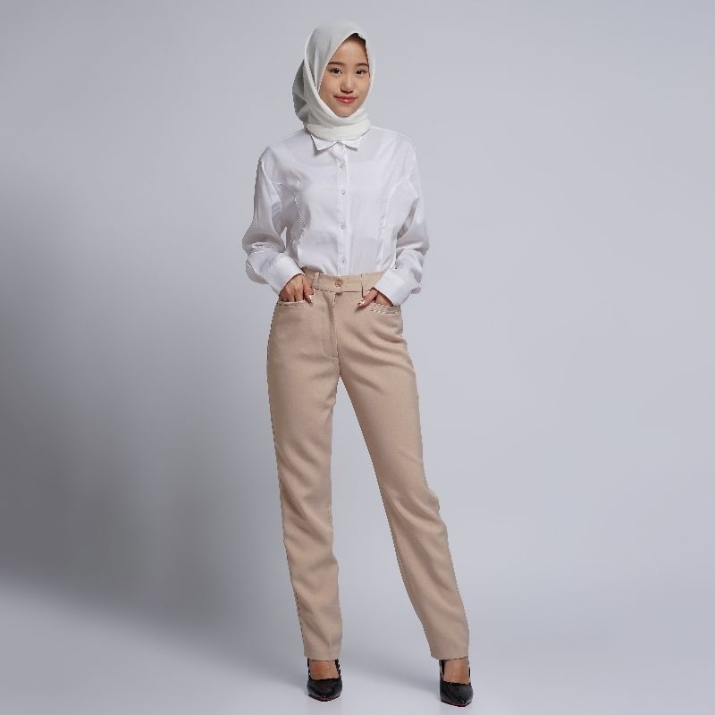 Jual Celana kerja wanita terbaru reguler polyester premium stretch ...