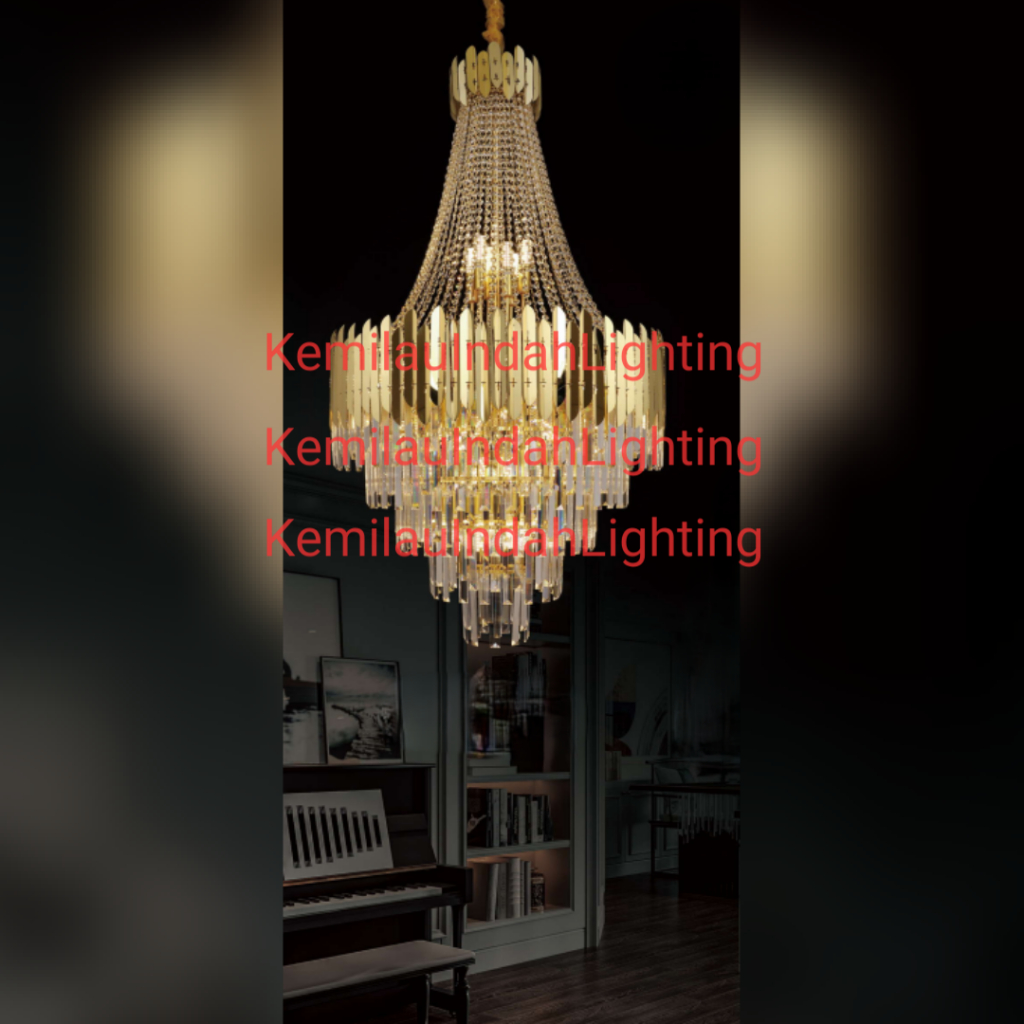 Jual SL6618-800X1400 LAMPU GANTUNG KRISTAL MINIMALIS MODERN MEWAH VOID TANGGA RUANG TAMU PENDANT ...