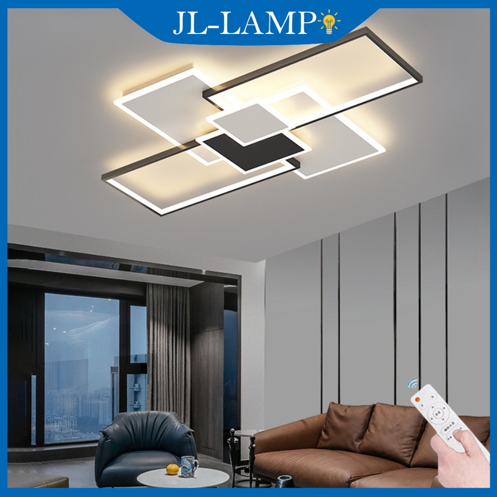 Jual Lampu Plafon Ruang Tamu Nordic Kepribadian Kreatif Persegi Kamar ...